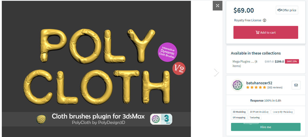 [汉化版]布料笔刷插件PolyCloth V2 ClothBrush - 哔哩哔哩