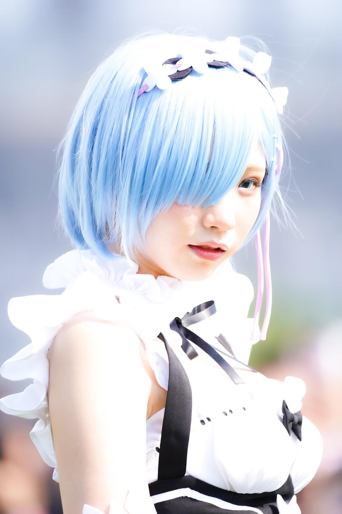 COSPLAY | 日本C96 美少女coser enako蕾姆COS图集，这也太nice了吧！ - 哔哩哔哩