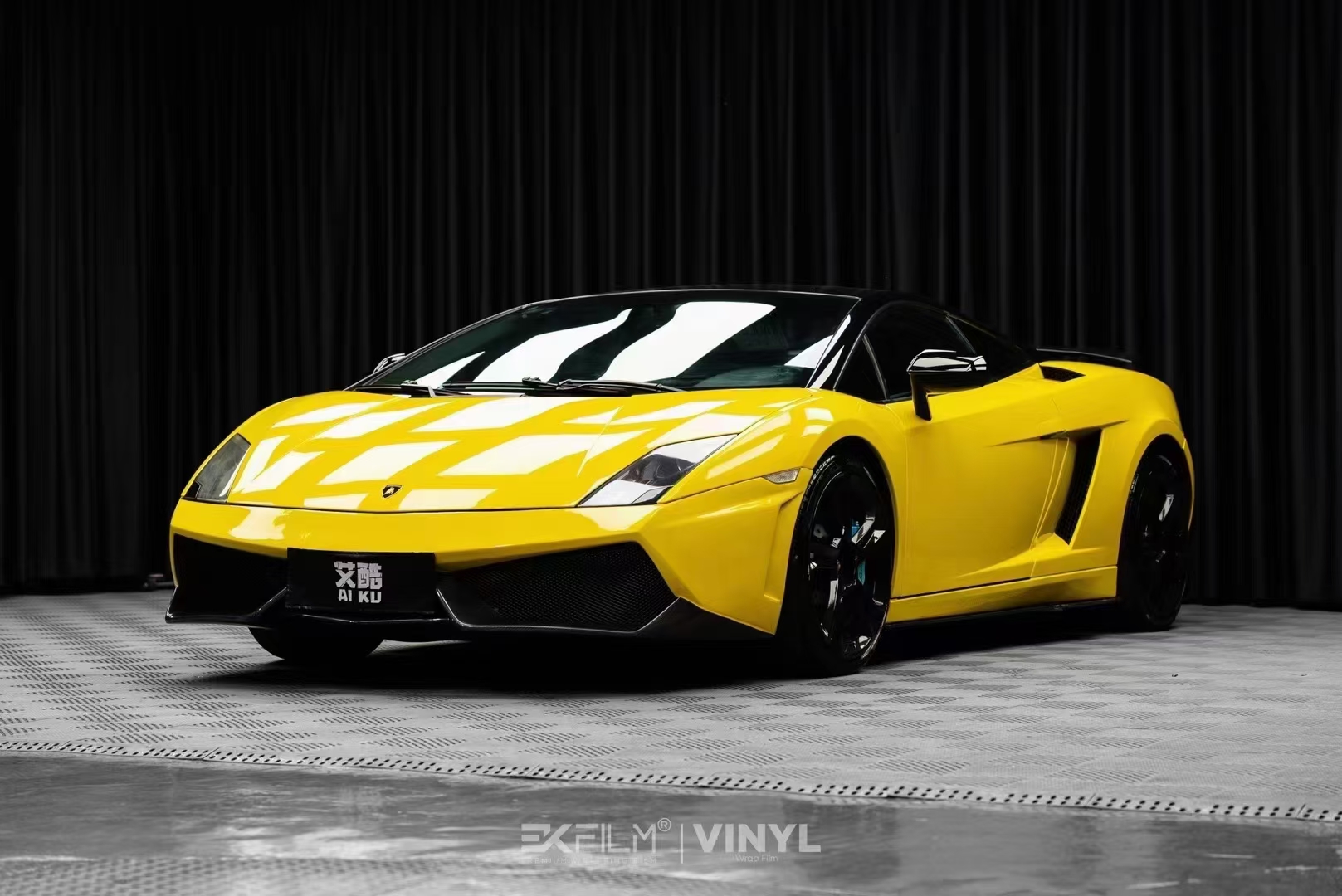 兰博基尼盖拉多EKFILM改色膜pet玉米黄，饱和度高并不刺眼的颜色 - 哔哩哔哩