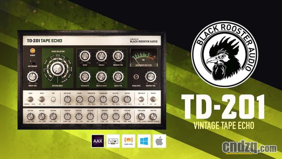 Black Rooster Audio发布增强型空间回声插件:td 201 哔哩哔哩