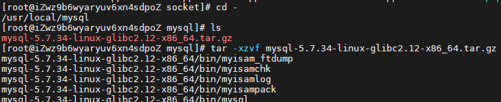 CentOS7.9安装并配置mysql 5.7.34 - 哔哩哔哩