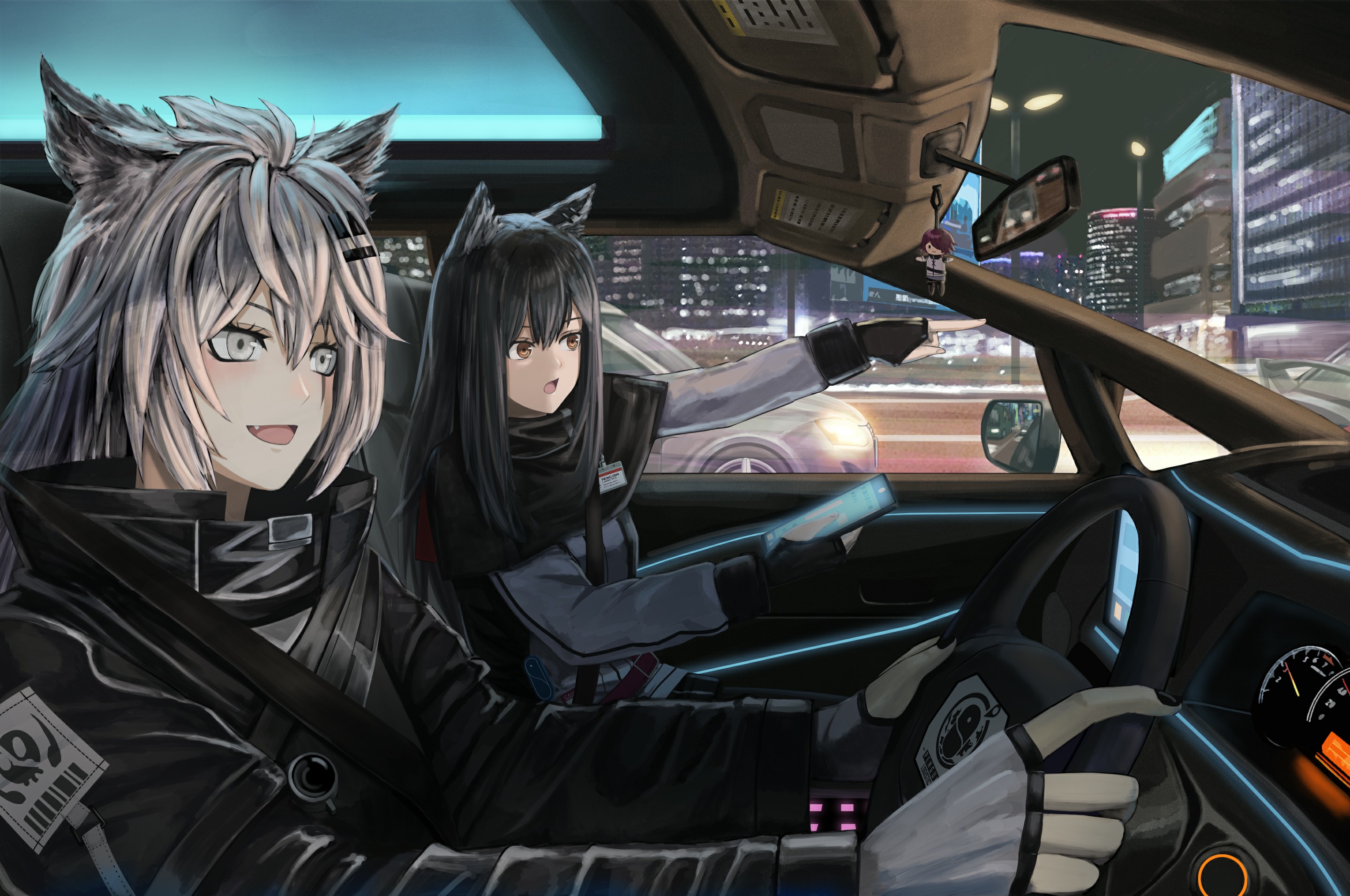 Cellinia Texas × Lappland Saluzzo（转载自Pixiv，已注明画师，侵删） - 哔哩哔哩