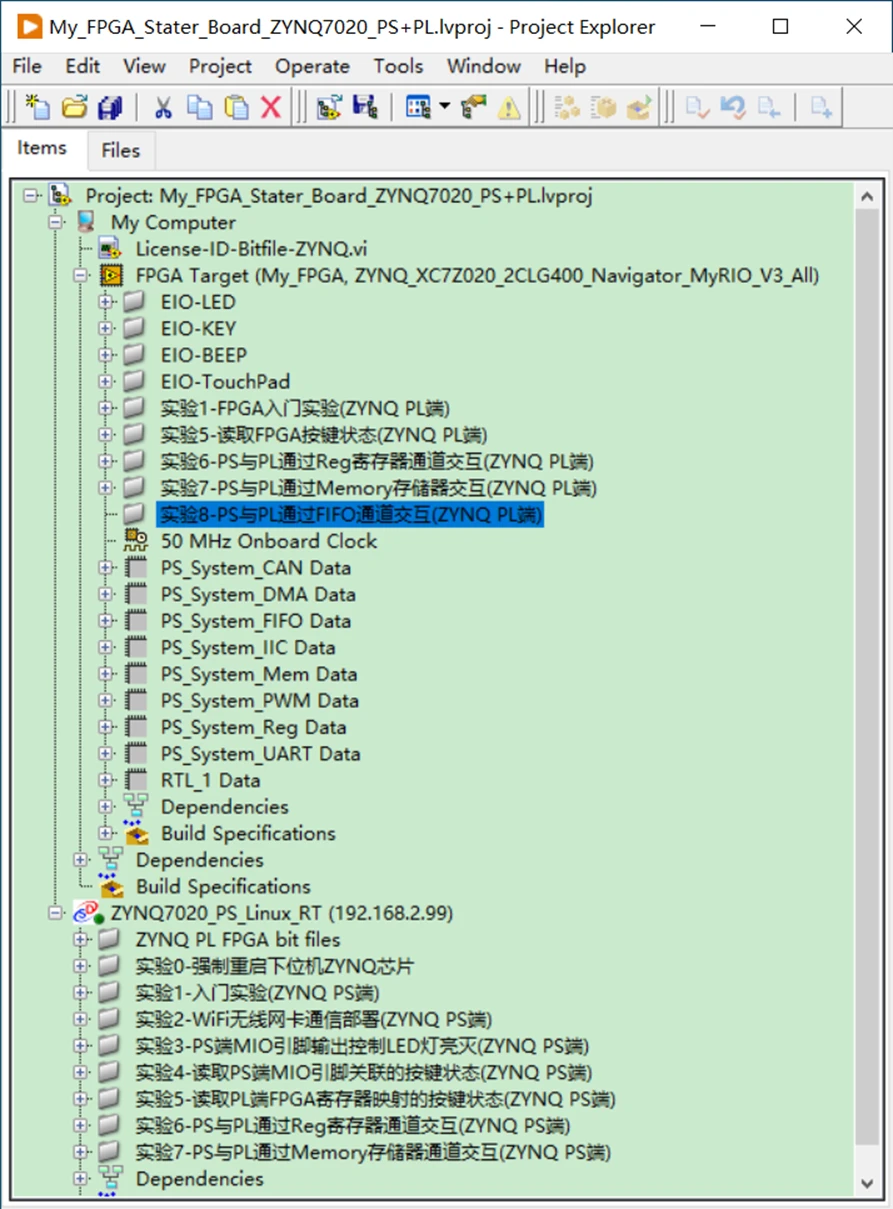 第6章>>实验8：PS(ARM)端与PL端FPGA通过FIFO队列进行交互《LabVIEW FPGA ZYNQ宝典》 - 哔哩哔哩