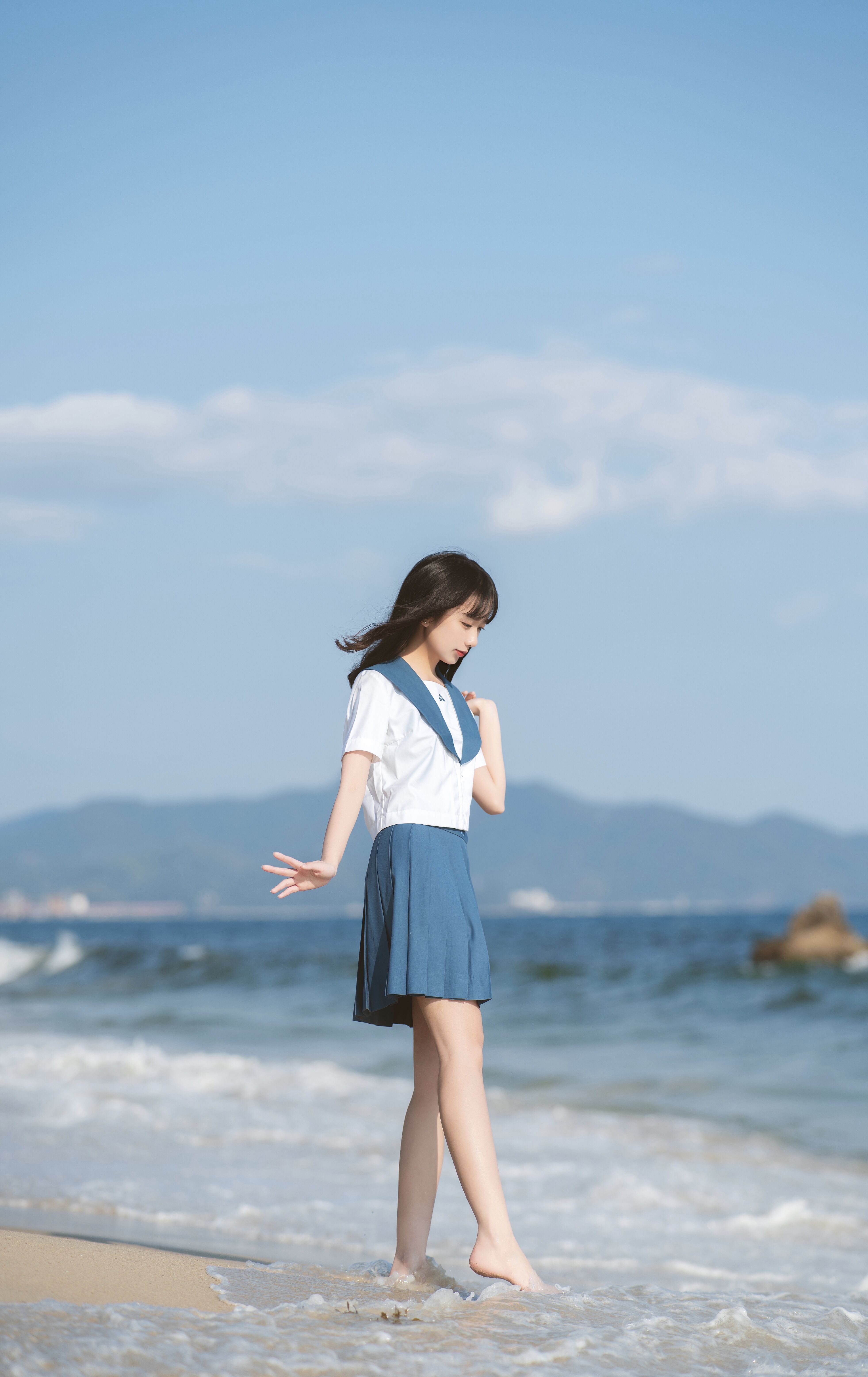 【外拍人像写真】JK少女丨夏天的海风和少女 - 哔哩哔哩