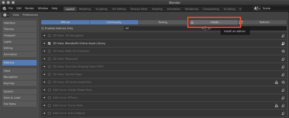 如何用免费的Blender插件“Mtree”创建一棵树 - 哔哩哔哩