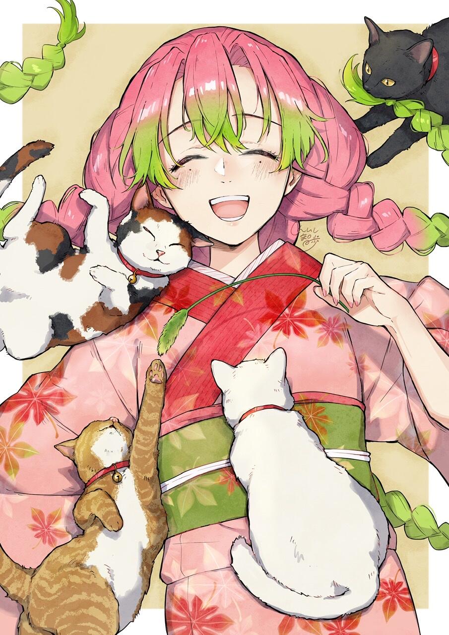 【鬼灭之刃】进来三连！甘露寺蜜璃100张高质量美图、壁纸、风景图合集#307（收藏向） - 哔哩哔哩