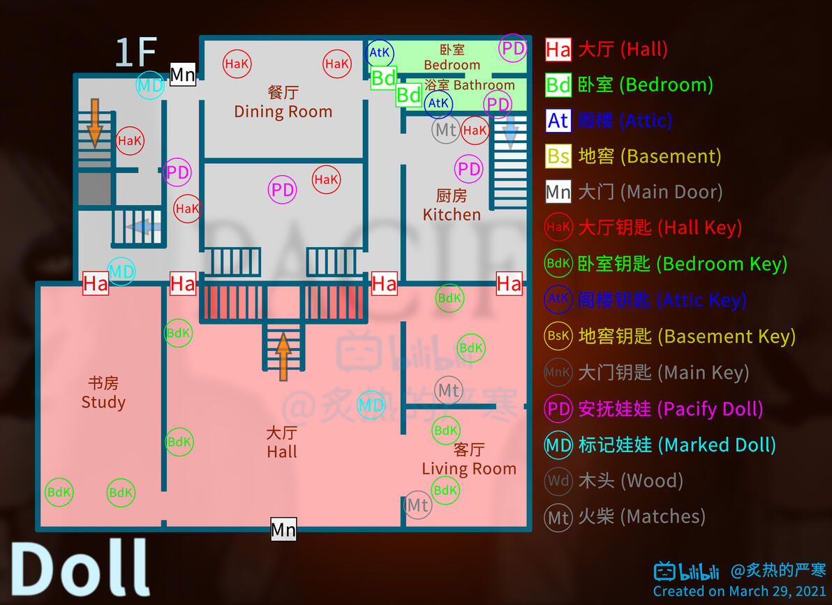 安抚(Pacify)洋娃娃(Doll)任务地图及全物品位置(5种钥匙/木头/火柴/2种娃娃)-更新中… - 哔哩哔哩