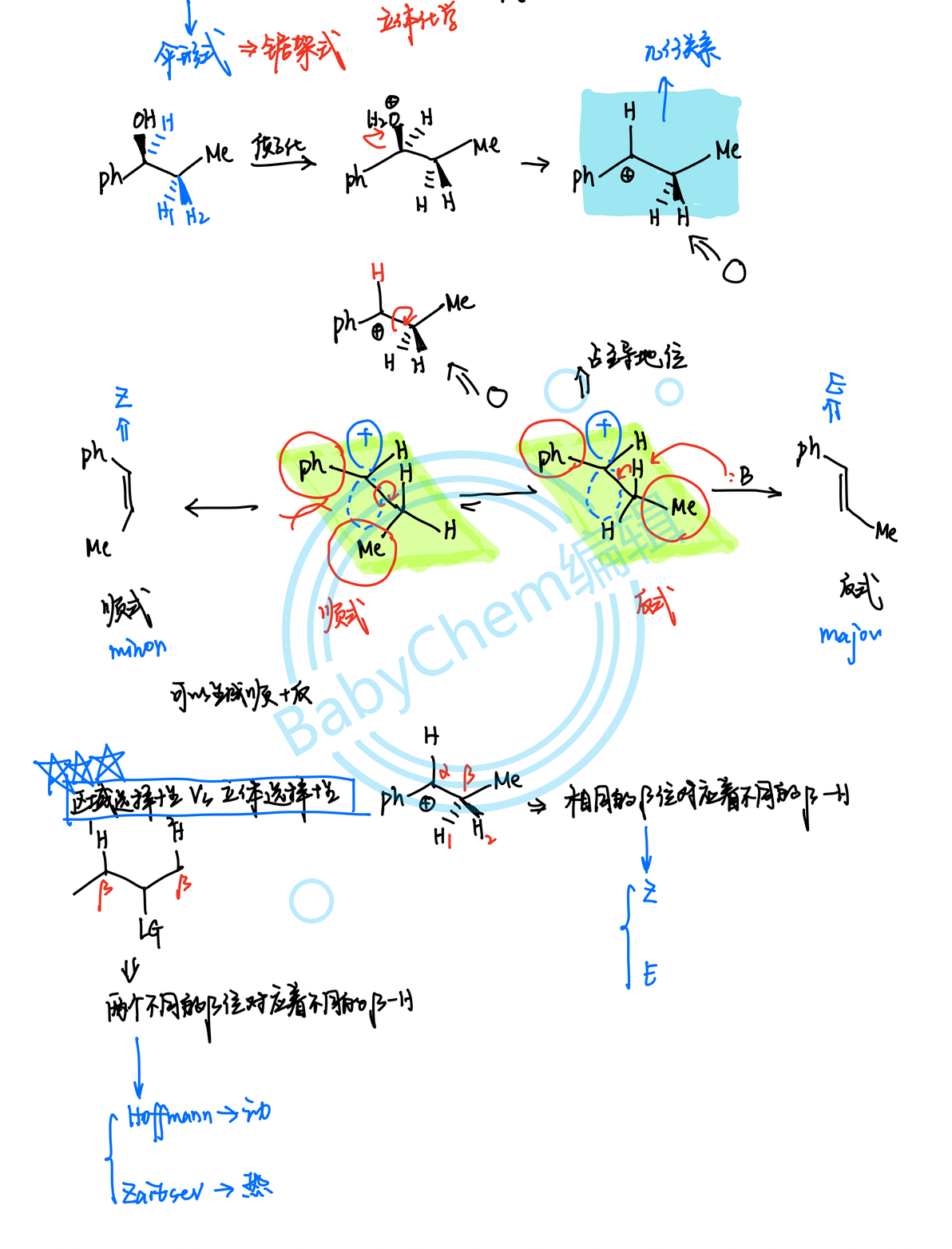 【基础有机化学】L8-8“E1消除反应的实例分析”配套笔记整理 - 哔哩哔哩