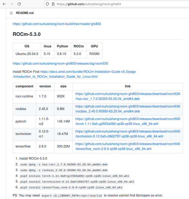 （可能已失效）[stable-diffusion] RX580用户看过来，教你开启ROCm，加速Ai出图 - 哔哩哔哩