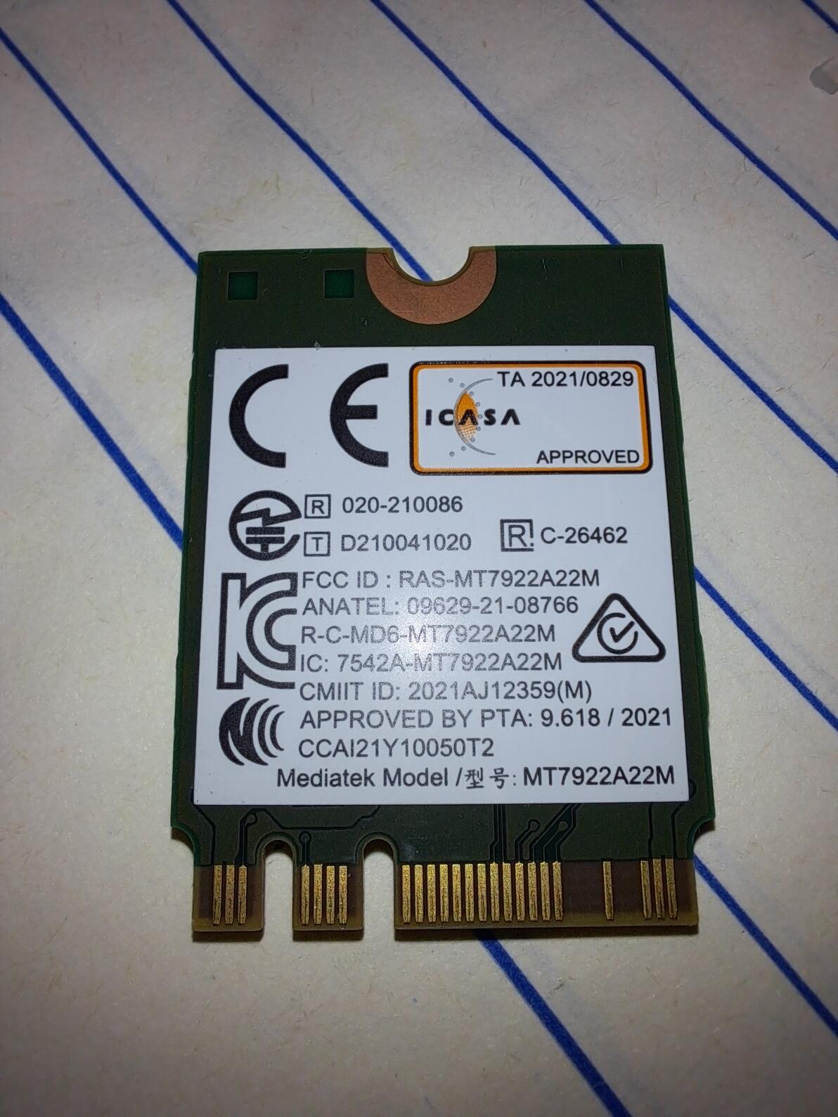 联发科MT7922(Filogic 330)AMD RZ616 WIFI6E无线网卡简评 - 哔哩哔哩