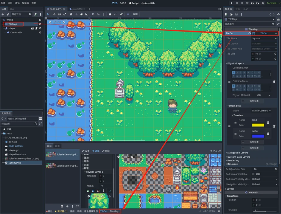 【Godot4笔记】TileMap - 哔哩哔哩