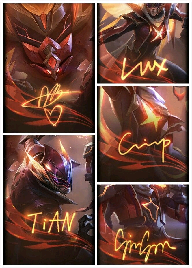 英雄联盟:历届冠军选手皮肤签名一览，你觉得谁的最好看？ - 哔哩哔哩