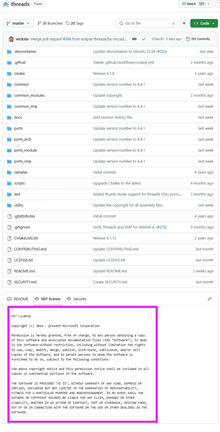 ThreadX全家桶升级至V6.4.1，授权信息全部变更，MIT授权随意商用 - 哔哩哔哩