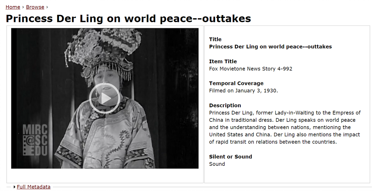 慈禧太后御前女官裕德龄公主英文演讲 Princess Der Ling on world peace-outtakes - 哔哩哔哩