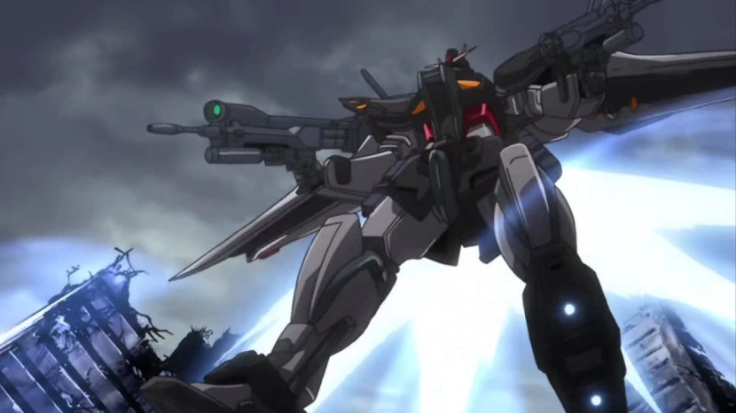 高达SEED机体介绍----GAT-X105E 漆黑强袭高达 - 哔哩哔哩