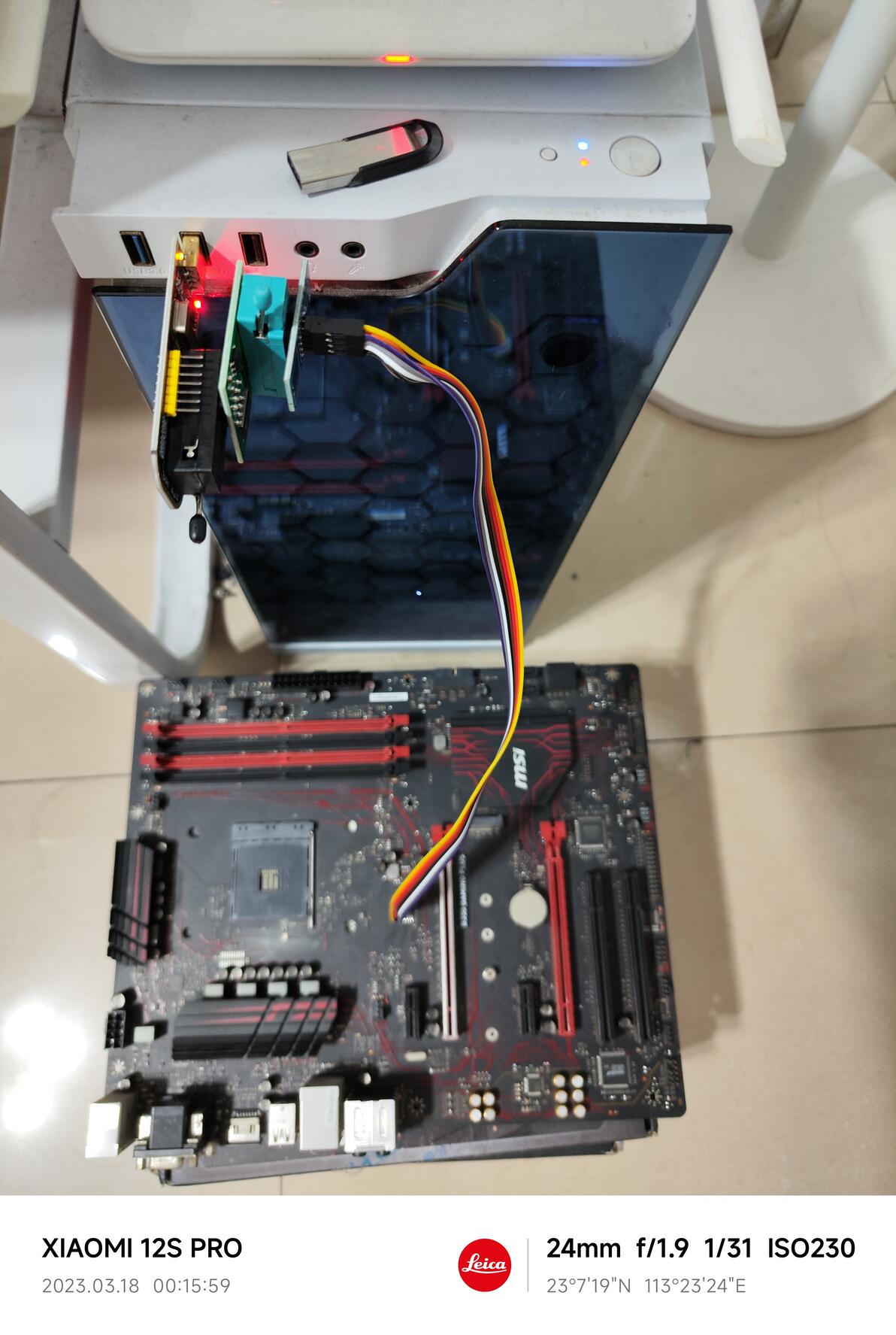 【分享交流】复活了我B350主板！使用CH341A编程器刷入BIOS~ 微星b350 gaming plus - 哔哩哔哩