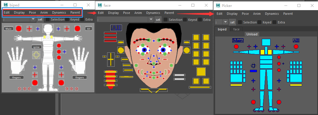 如何正确导出包含动作和表情的AdvancedSkeleton绑定的角色的FBX文件 - 哔哩哔哩