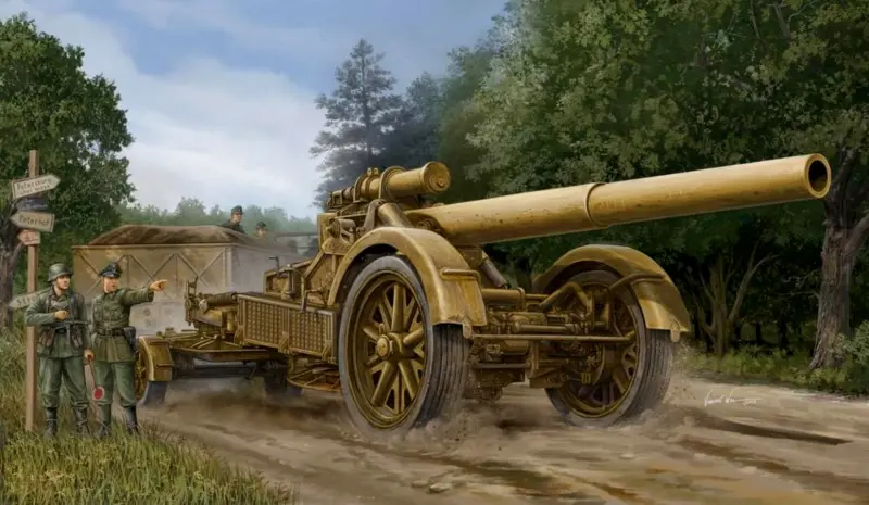 东线德军反炮兵利器——k18（105mm，150mm，170mm）加榴炮 - 哔哩哔哩