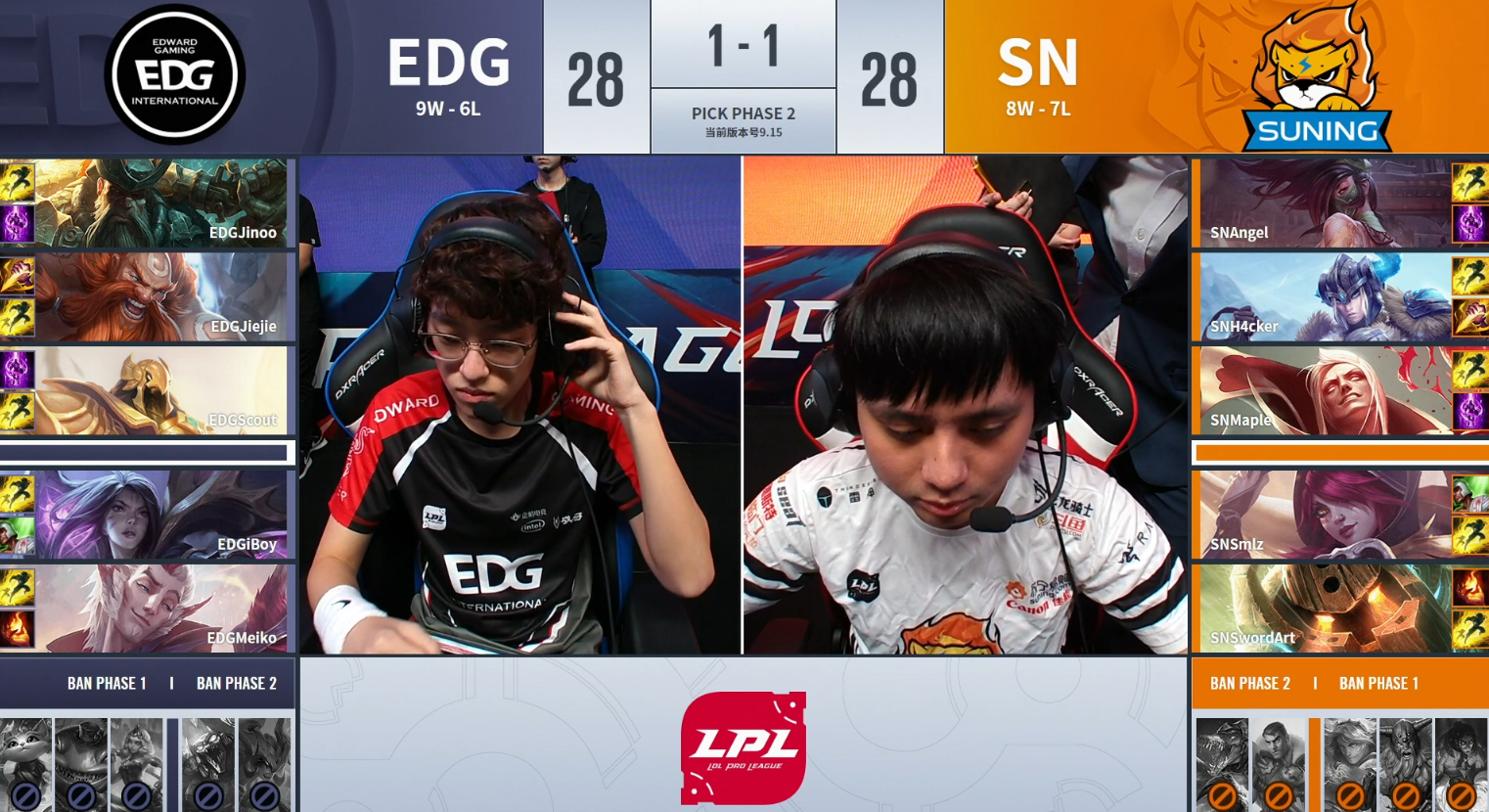 LOL：EDG连翻两局拿下赛点，解说Cat：看了下表7点到了！ - 哔哩哔哩