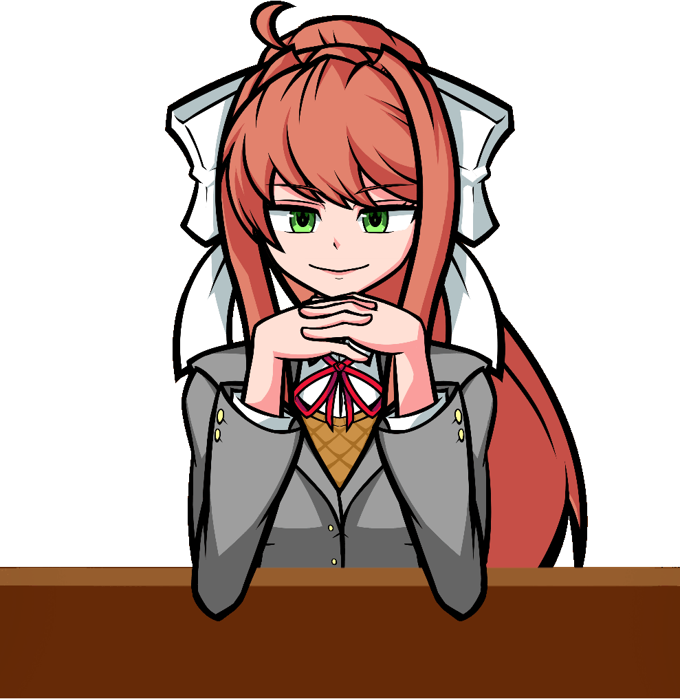 FNF超优质联动模组- Doki Doki Takeover --人物介绍之Monika - 哔哩哔哩