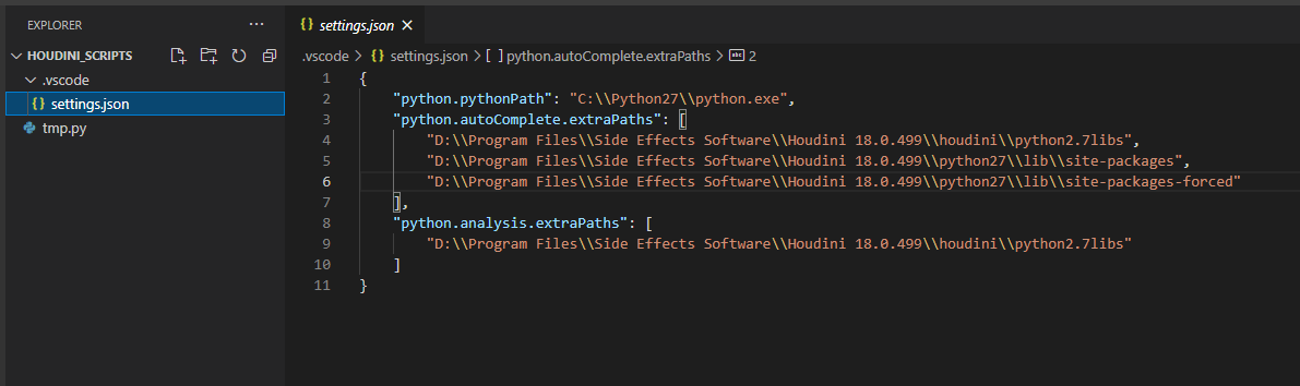 vscode连接houdini 配置py开发环境(有坑) - 哔哩哔哩