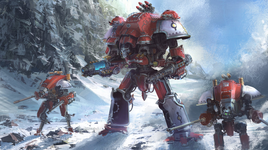 【战锤40K】轰鸣的重骑兵——主宰级骑士战甲（Dominus Pattern Knights） - 哔哩哔哩