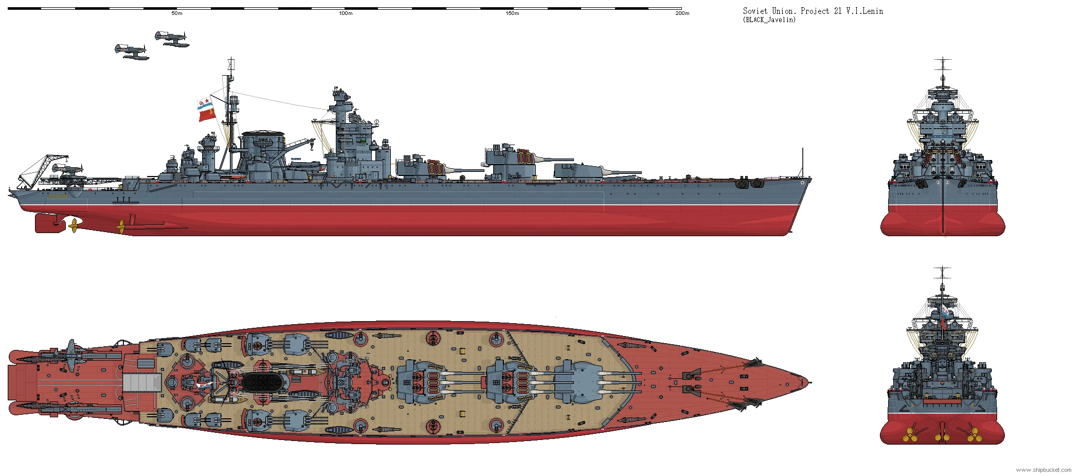 【Shipbucket】WOWS舰船系列——列宁级战列舰（VIII级） - 哔哩哔哩