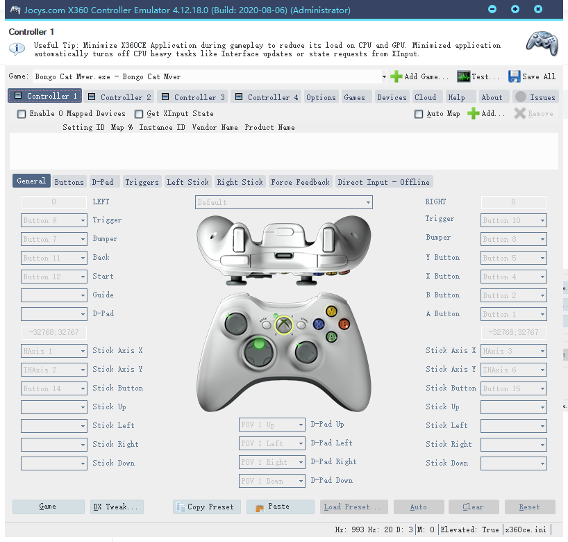 [2020/8/16]利用新版x360ce在PC上使用杂牌手柄 - 哔哩哔哩