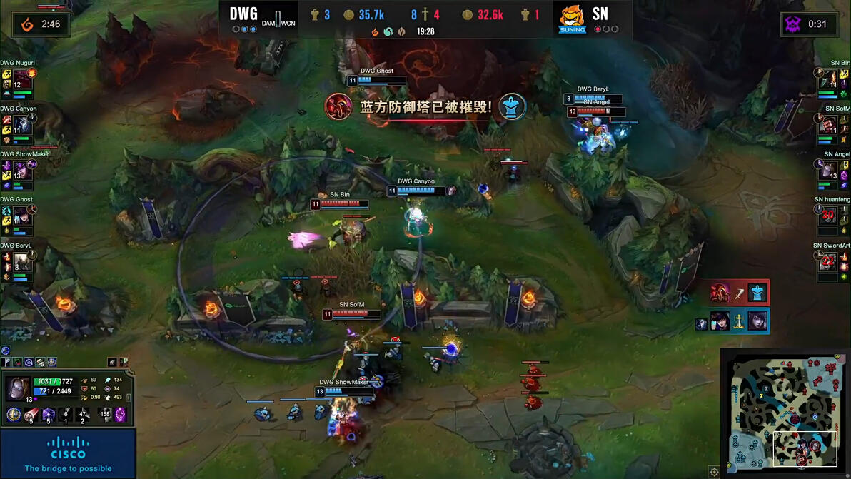 英雄联盟全球总决赛S10战报丨SN折戟沉沙，DWG夺冠，LCK五冠重回第一赛区！ - 哔哩哔哩