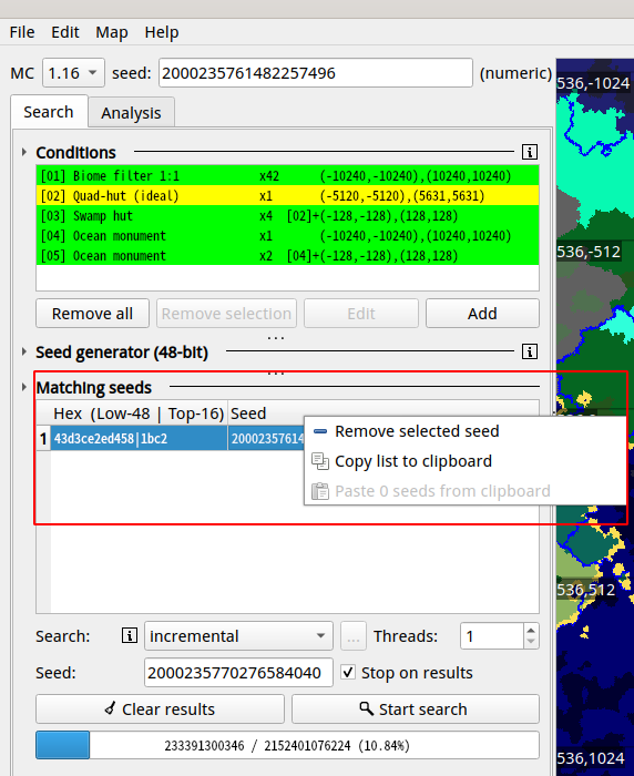 mc种子查找工具cubiomes-viewer使用实例 - 哔哩哔哩