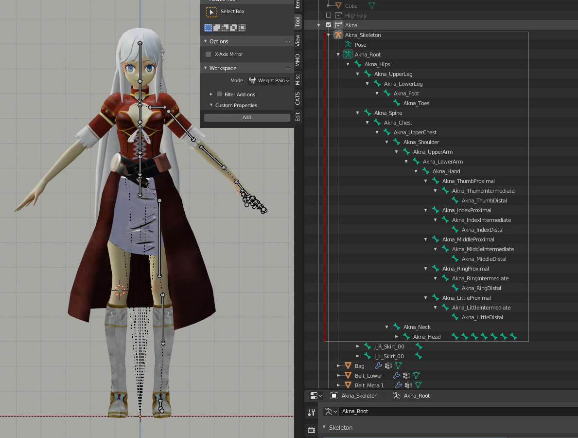 Blender实用案例训练 ep.10 Blender导入Unity角色骨骼绑定及权重小技巧 - 哔哩哔哩