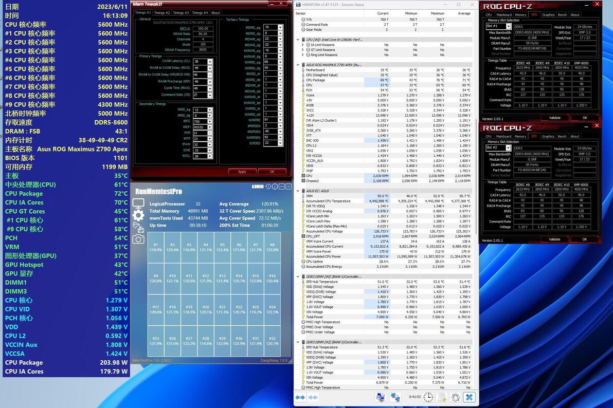 ROG Z790 APEX专属设置！ DDR5 24X2 8000+ BIOS设置分享~~ - 哔哩哔哩