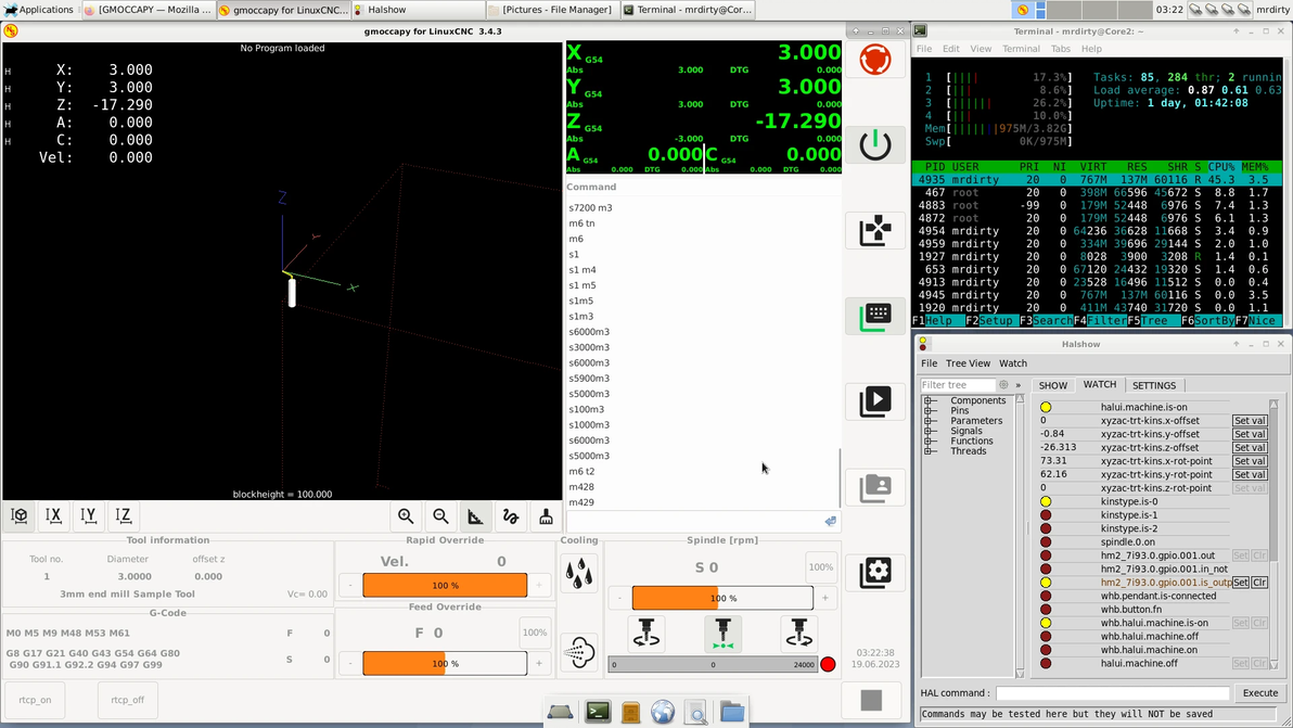 Gmoccapy 5轴 RTCP 配置（Linuxcnc的一款触摸界面） - 哔哩哔哩