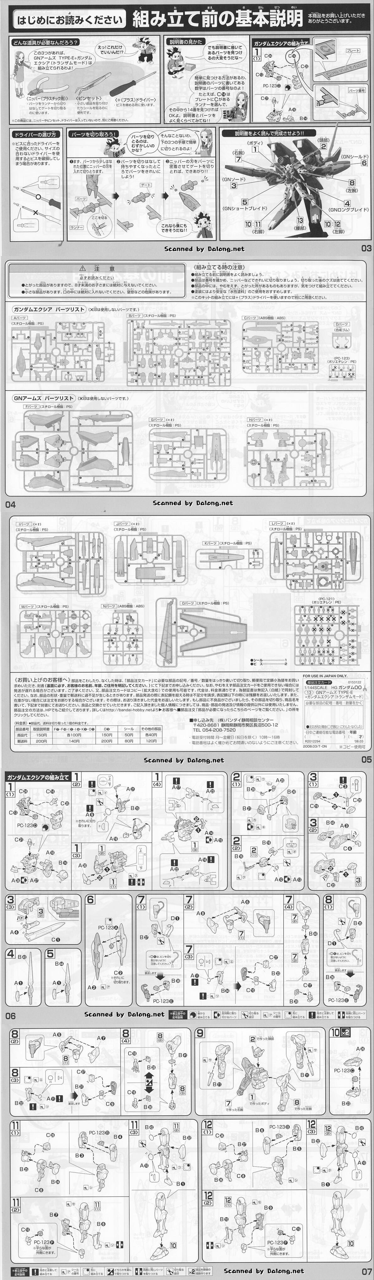 HG GN Arms Type-D & Type-E，GN马甲D&E说明书翻译 - 哔哩哔哩