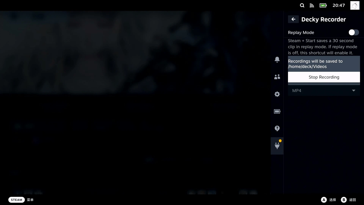 [Steam Deck 插件推荐] 录屏插件 - Decky Recorder - 哔哩哔哩