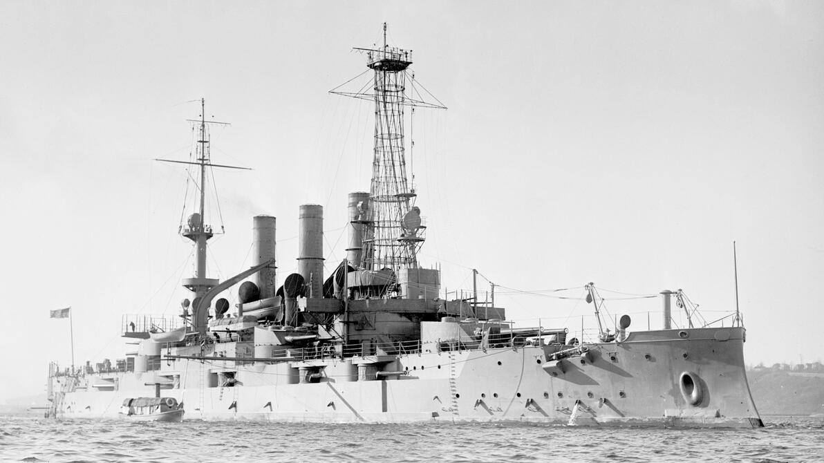 【美国战列舰图片极简史-下】从BB-1印第安纳到BB-71路易斯安那 - 哔哩哔哩