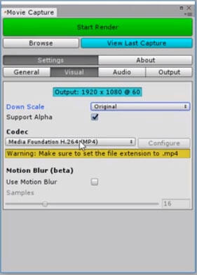 MMD联动Unity学习笔记 Vol.3 AVPro Movie Capture的使用 - 哔哩哔哩