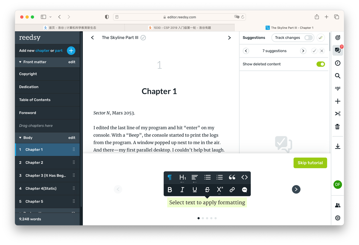 外语小说编写神器—Reedsy Editor - 哔哩哔哩