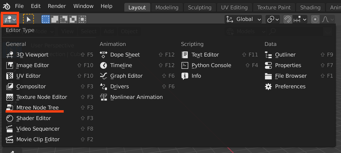 如何用免费的Blender插件“Mtree”创建一棵树 - 哔哩哔哩