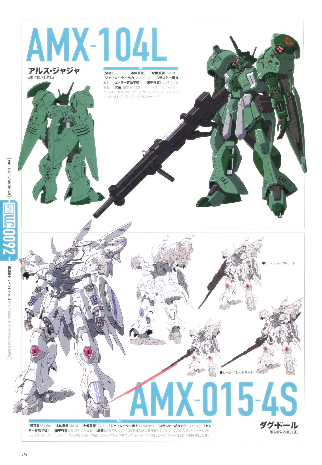 【一曰Acg】机动战士高达 新译MS大全集U.C.0092‐0169篇（上）AMS-123X-X 月亮高达 - 哔哩哔哩