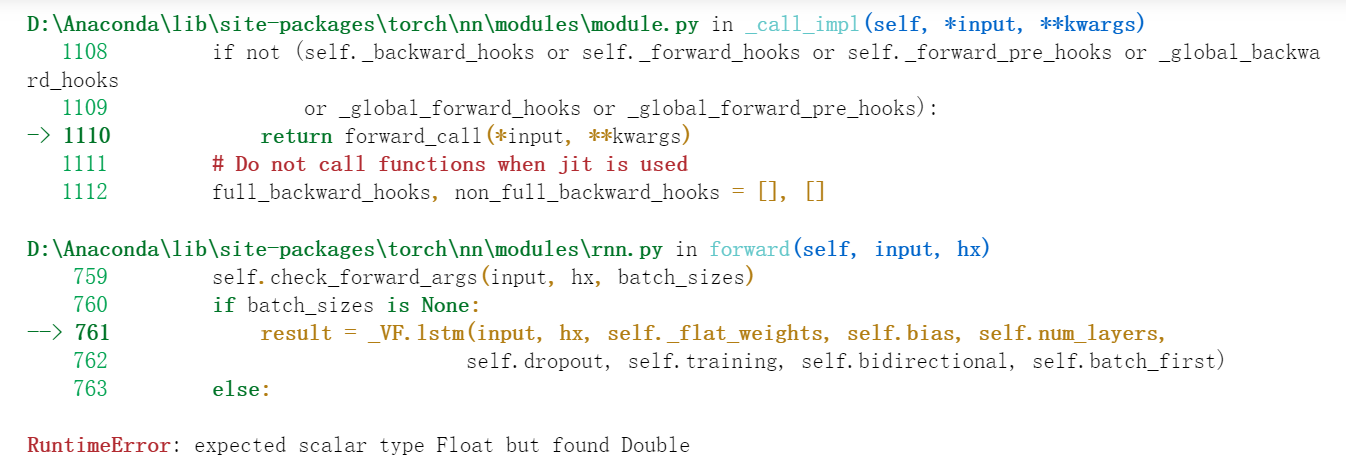 Lstm解决runtimeerror Expected Scalar Type Float But Found Double 哔哩哔哩