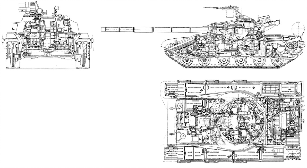 多个第一：T-64主战坦克的结构图 - 哔哩哔哩