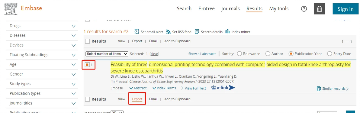 如何用EmBase导出题录到Endnote？ - 哔哩哔哩