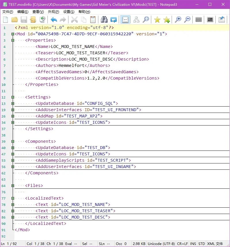 【文明6】 modinfo 文件结构详解 - 哔哩哔哩