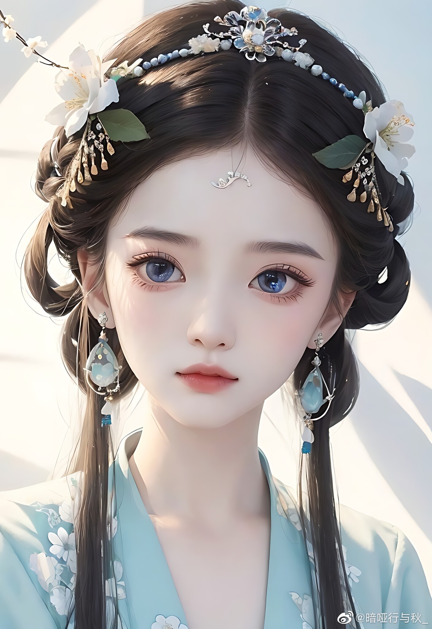 Ai绘画 国风 千秋无绝色,悦目是佳人|女生头像 032 哔哩哔哩
