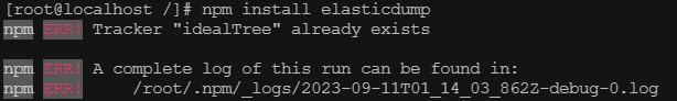 Linux里面使用node安装软件报错 Tracker "idealTree" already exists - 哔哩哔哩