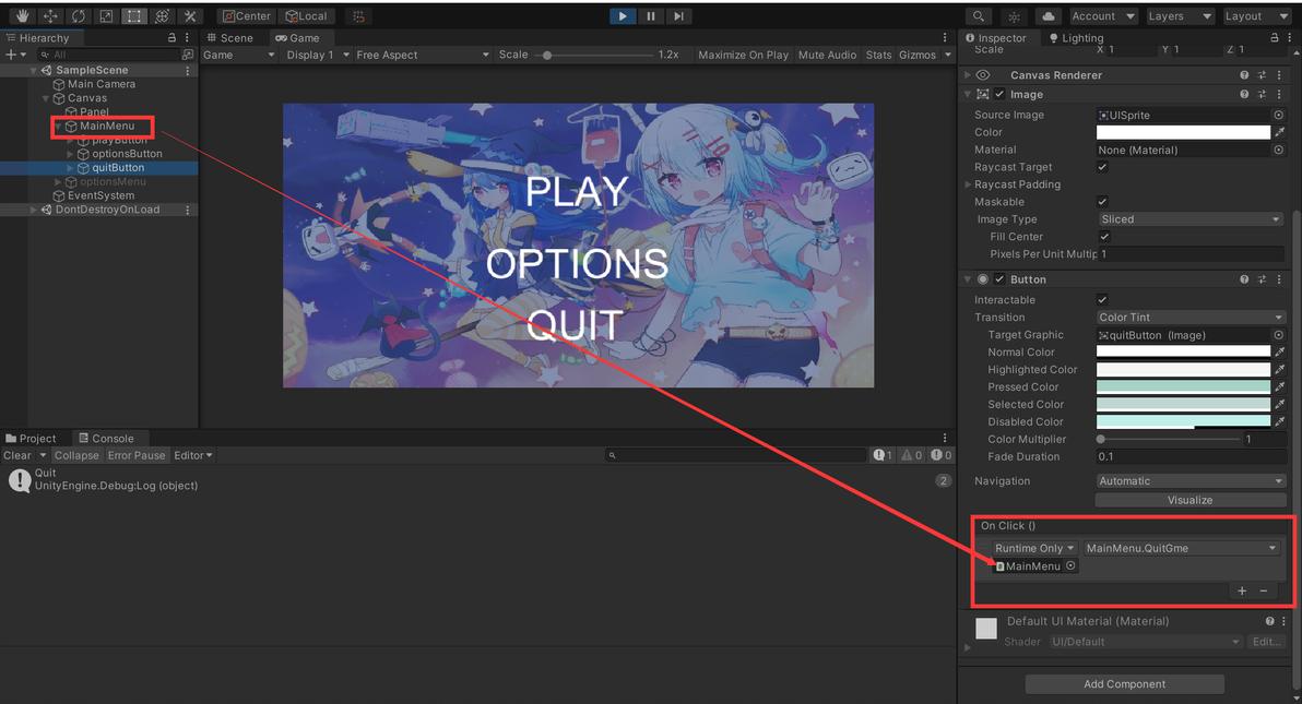 UNITY游戏菜单制作（简易） - 哔哩哔哩