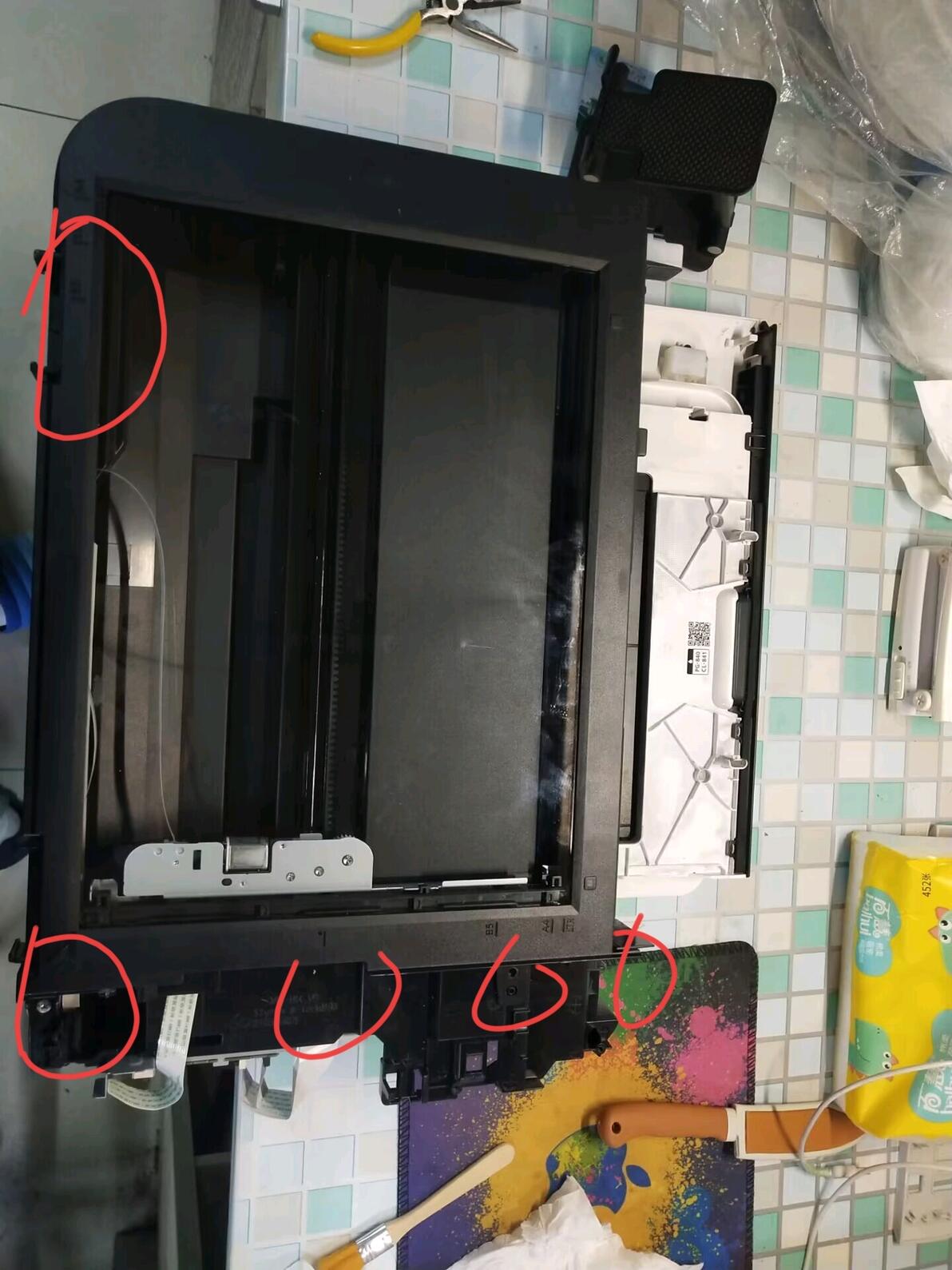 佳能mg3680拆解教程 - 哔哩哔哩