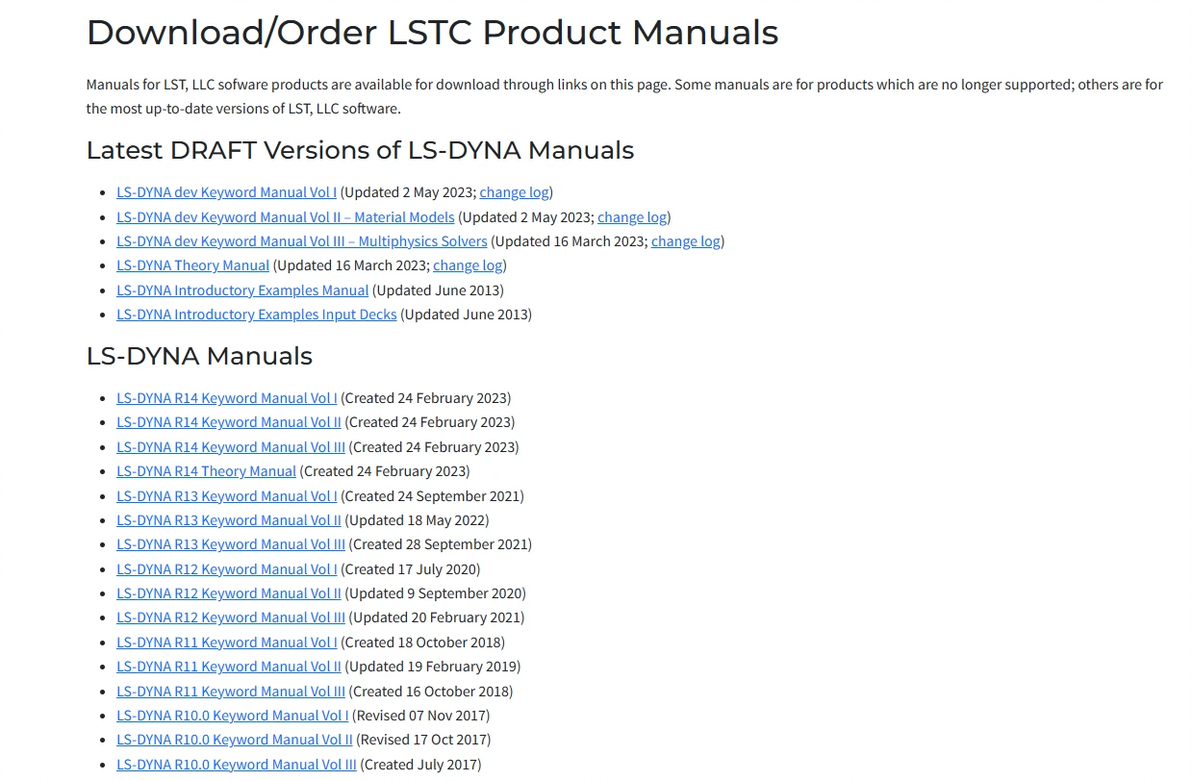 LS-DYNA官方资料集合 - 哔哩哔哩