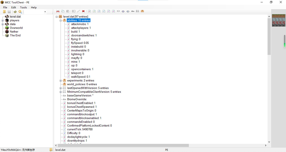 基岩版最强修改器，还能够将Java世界和基岩世界互相转换-MCC Tool Chest PEの使用教程 - 哔哩哔哩